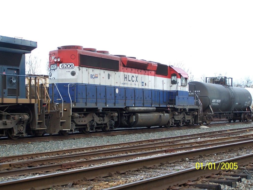 HLCX 6206 (former BC Rail) SD40-2 at north end of CSX yard
